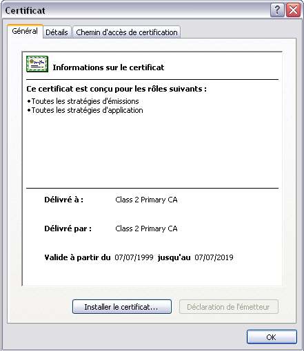 Installation du certificat Certinomis - eDocuWeb © 2006 Aspheria